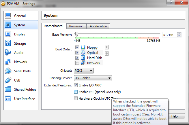 How to Convert a Physical Machine into a VirtualBox Virtual Machine